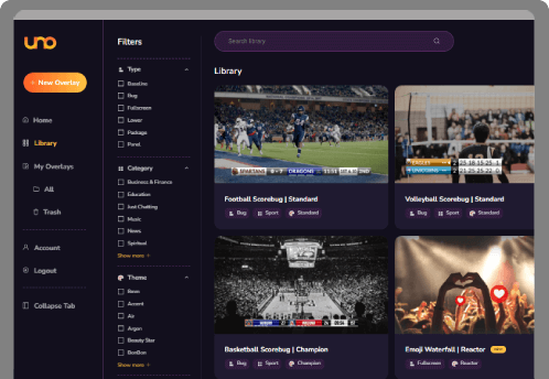 uno - Live overlays for streaming